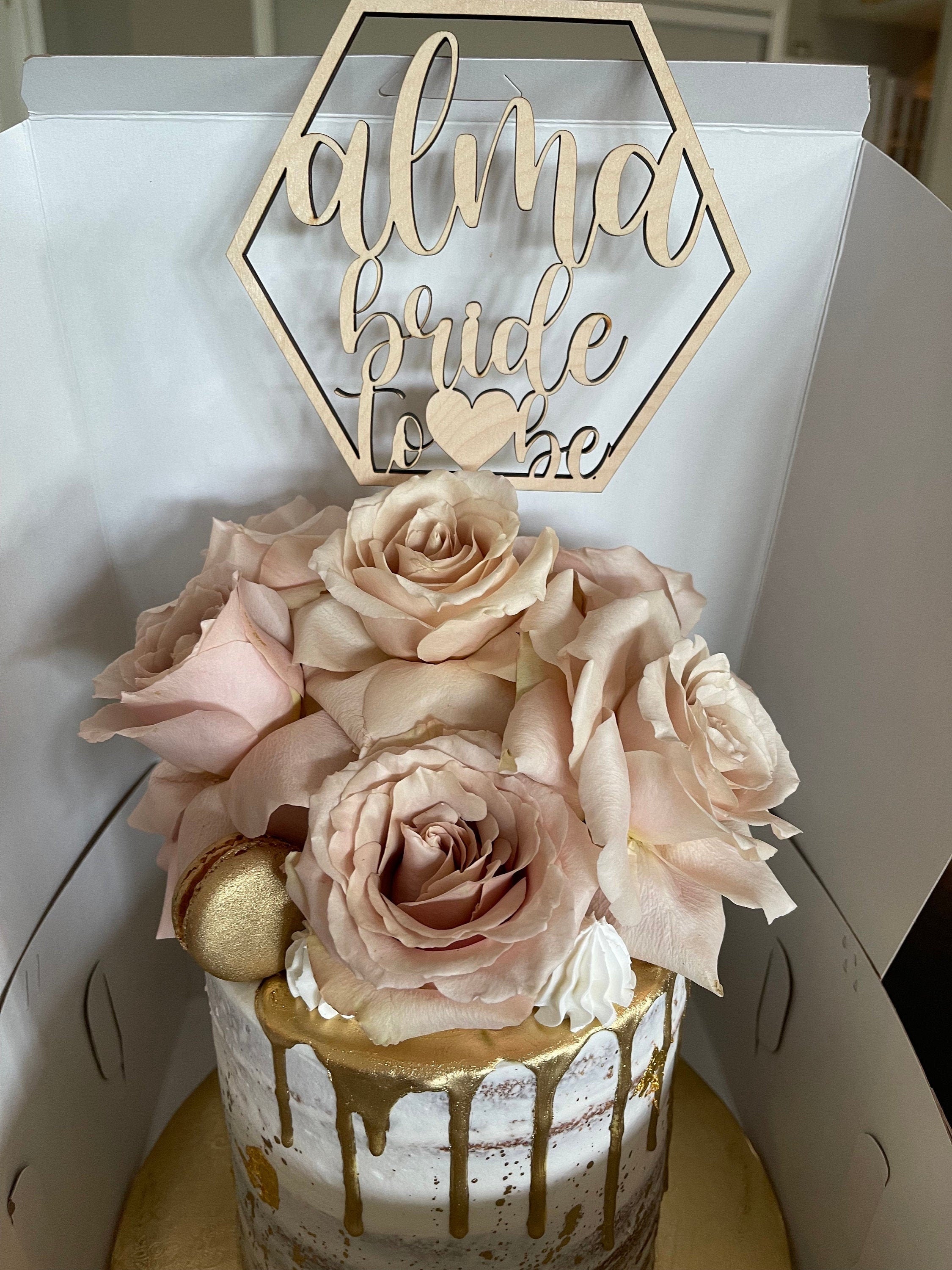 Cake topper, Bridal shower cake topper, Bride to be cake topper, Boho ...