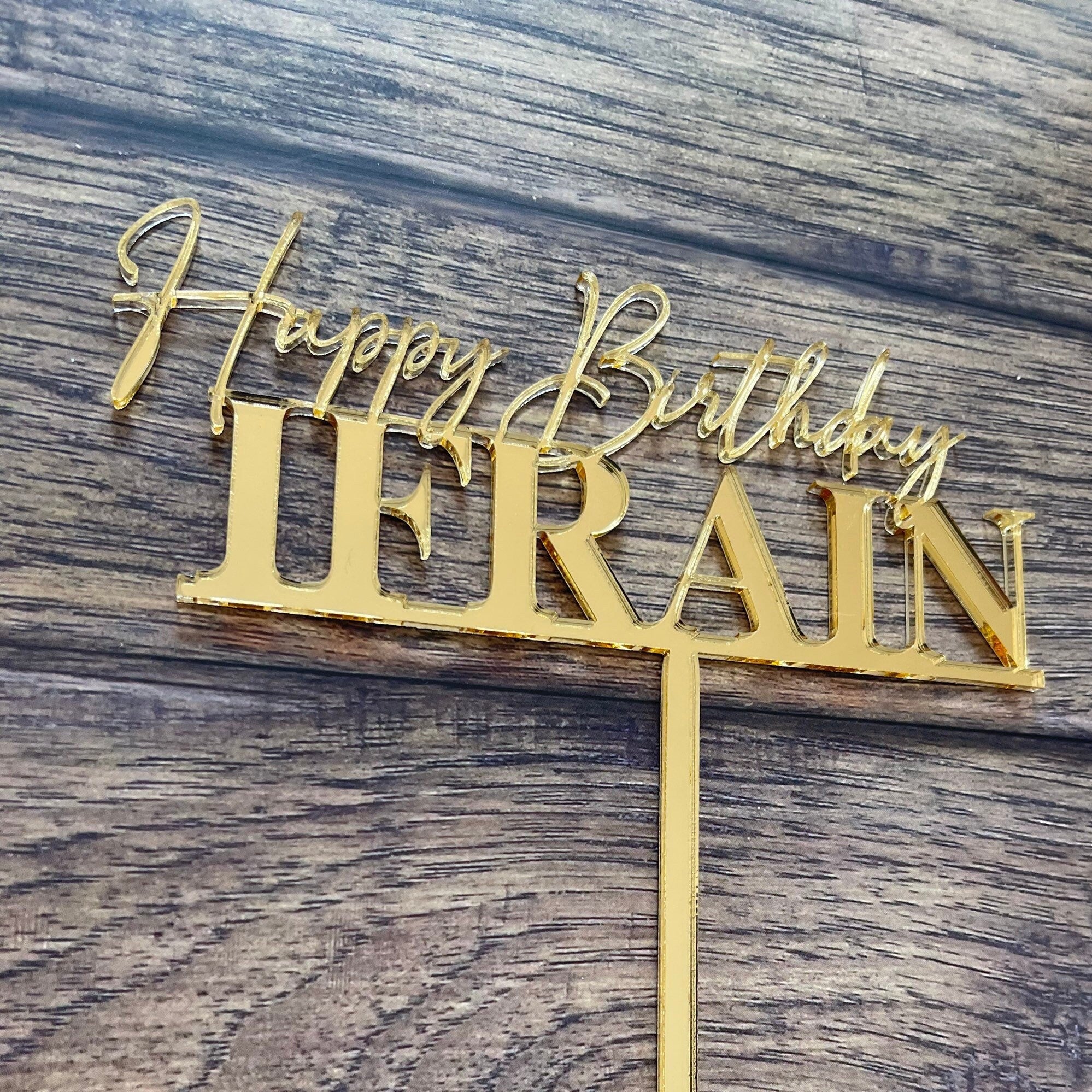 Happy birthday cake topper • Personalized Cake Topper • Acrylic cake t ...