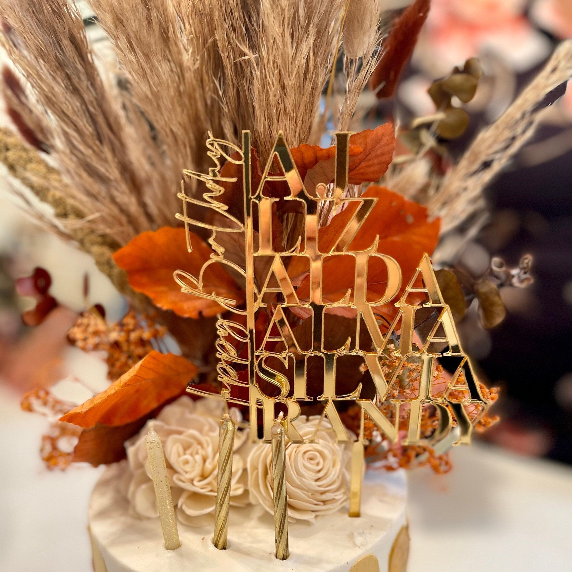 Happy birthday cake topper • Personalized Cake Topper for multiple bir ...